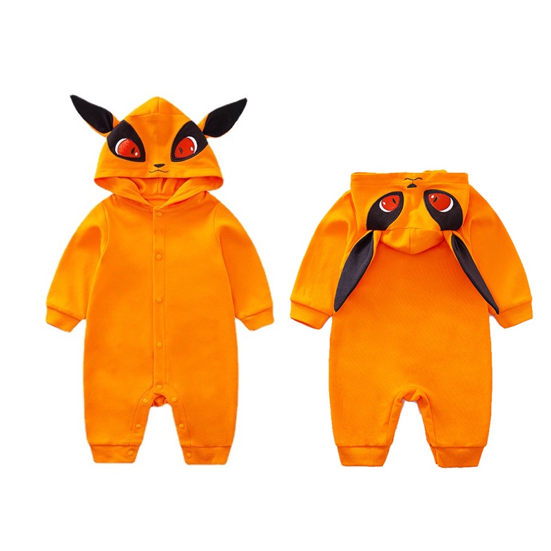 Anime Naruto Baby Romper bodysuit Kurama kyuubi Long Sleeve Jumpsuit ...