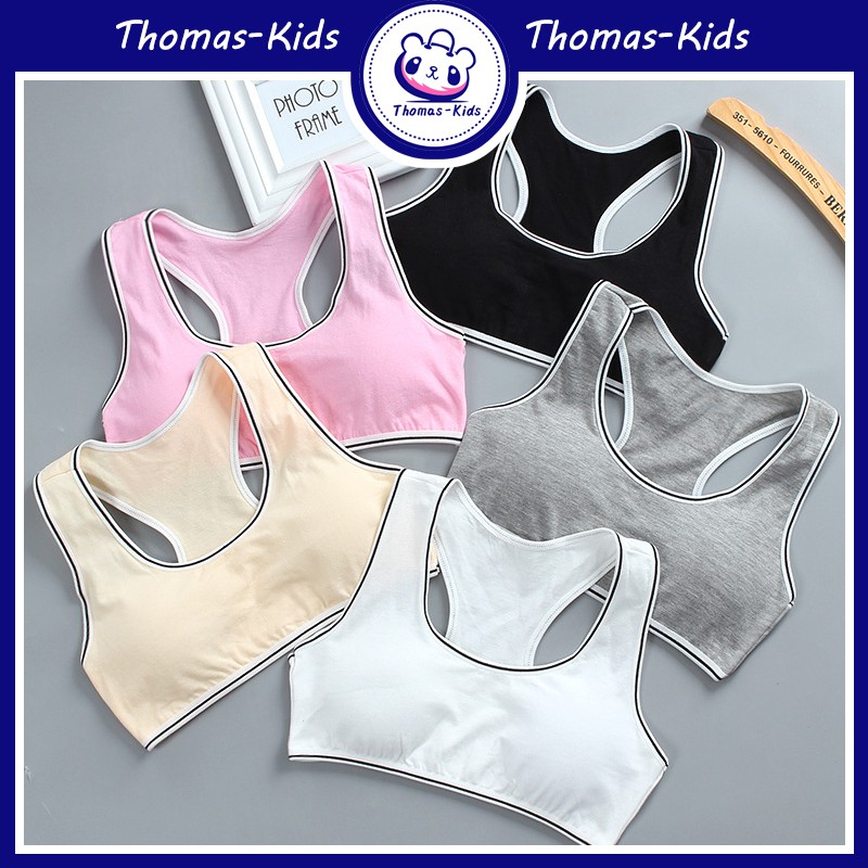 [THOMAS KIDS] 10-16Y Sport Bra for Kids Teens Soft Foam Padded Summer ...