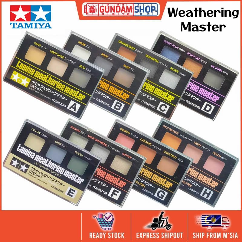Tamiya Weathering Pastel Set A, B, C, D, E, F, G, H - The simplest way ...