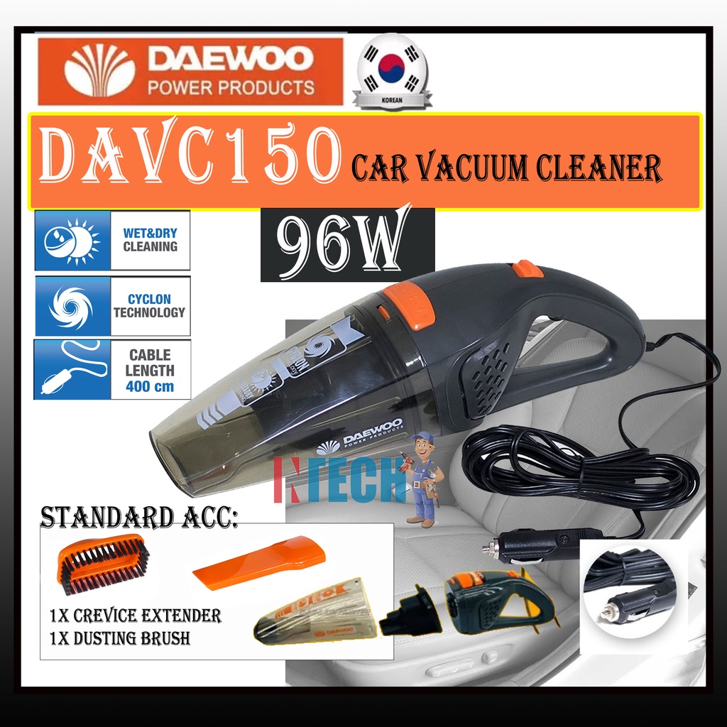DAEWOO DAVC150 CAR VACUUM CLEANER 96W | Shopee Malaysia