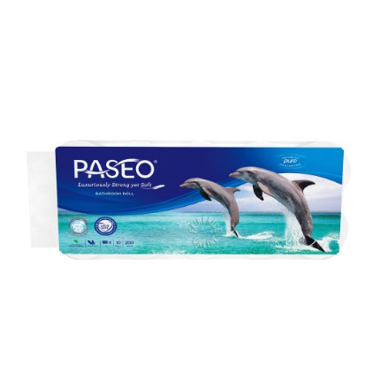 Paseo Bathroom Roll 4ply Dolphin Printed (10 rolls x 200sheets ...