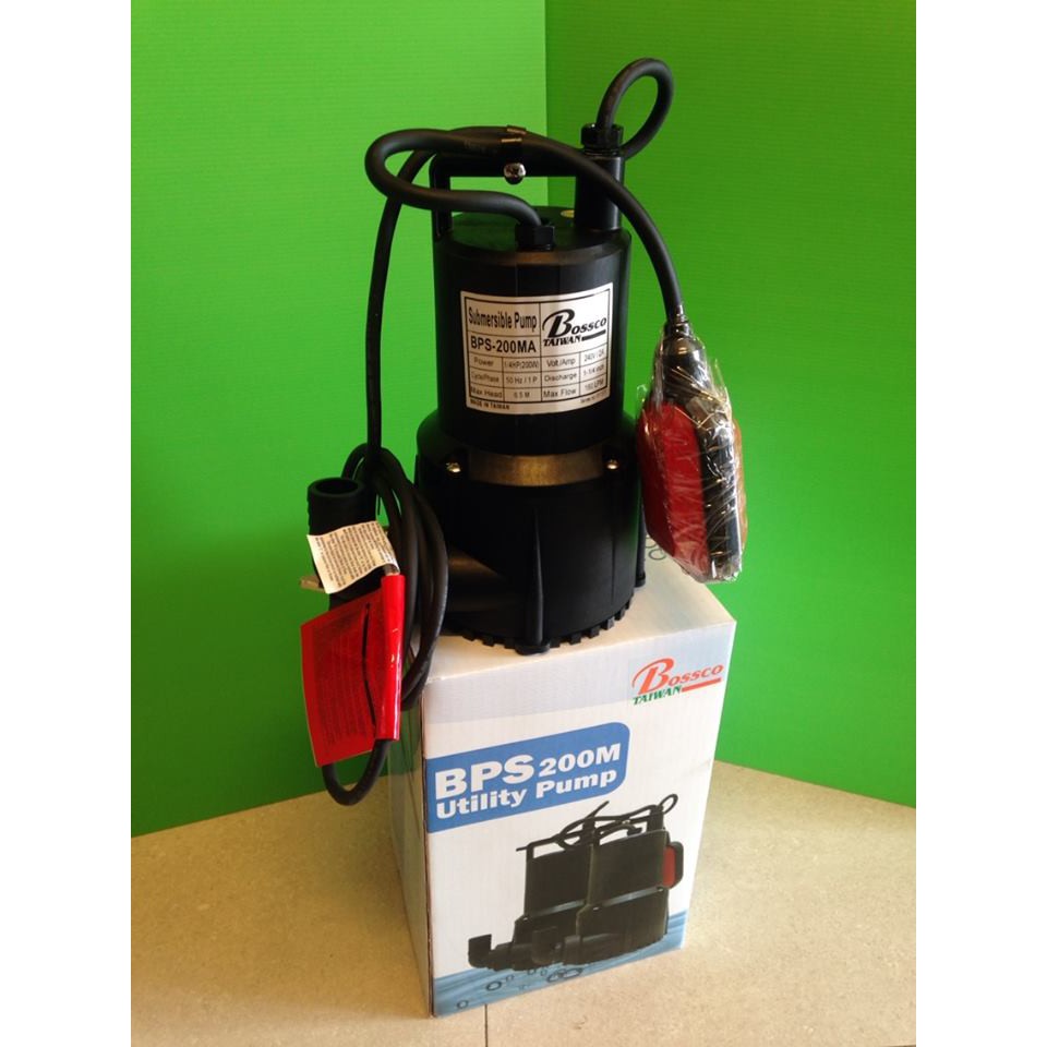 BOSSCO AUTO SUBMERSIBLE POND PUMP BPS-200MA (ONLY FOR CLEAN WATER ...