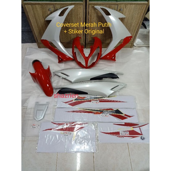 COVERSET X1R MERAH PUTIH + STIKER ORIGINAL🇹🇭💯 | Shopee Malaysia