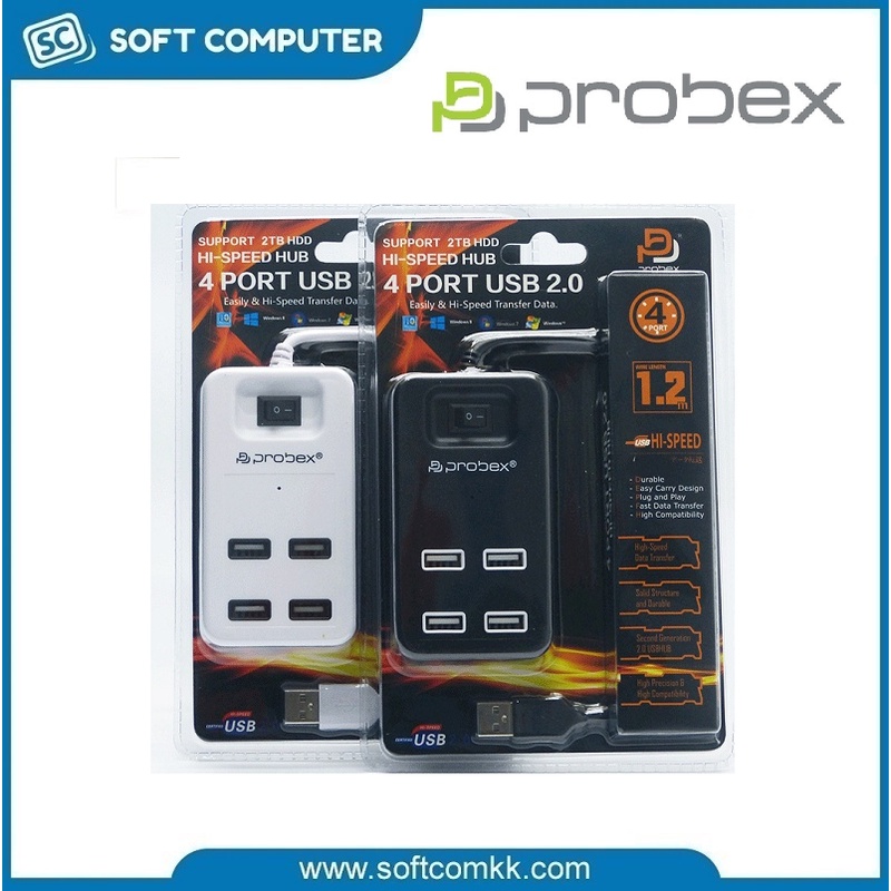 Probex UH-H4/16 4 Ports USB 2.0 Hub for PC/Computer/Laptop/Notebook ...