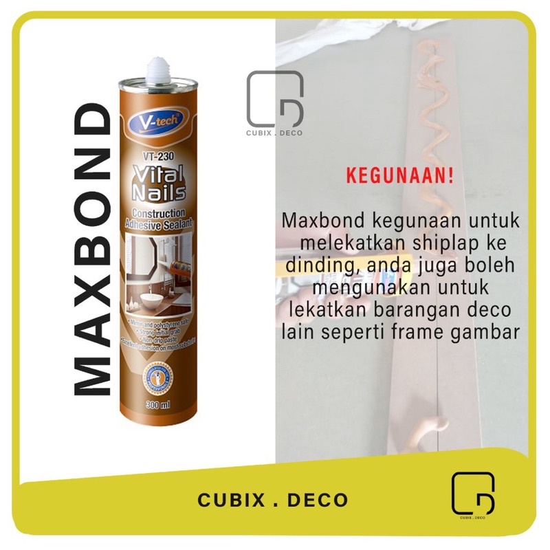 GAM Wainscoting/Shiplap/Mirror Maxbond | Shopee Malaysia