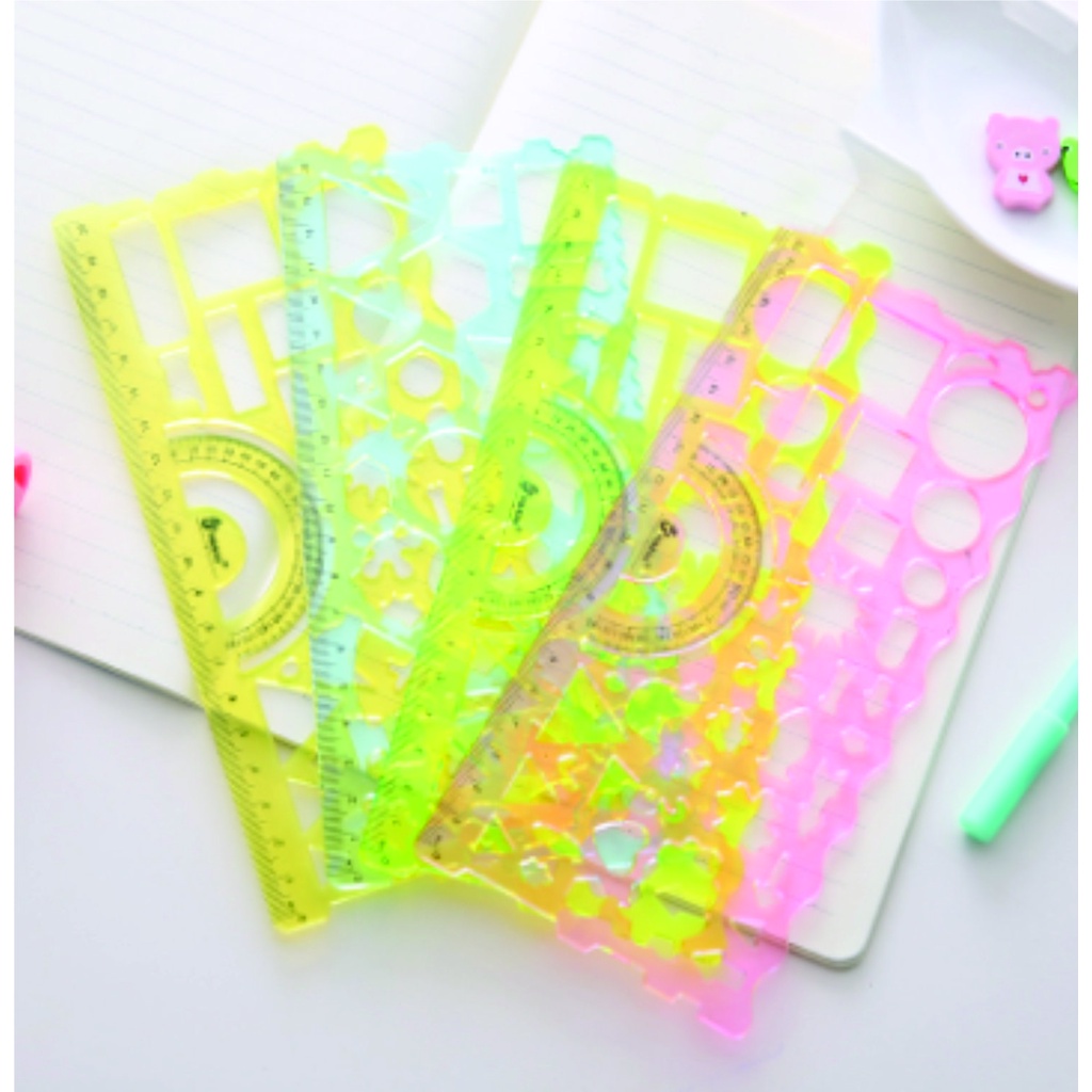 [🇲🇾Ready Stock] Multi-functional Variety Flower Ruler Drawing Ruler ...