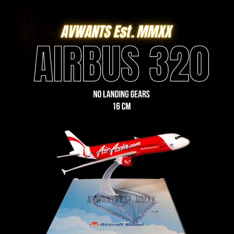 1:400 Scale AirAsia A320 Diecast Plane Model | Shopee Malaysia