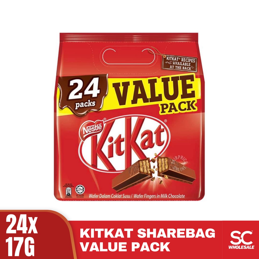 Nestle Kit Kat Share Bag KitKat Value Pack 17gx24's | Shopee Malaysia