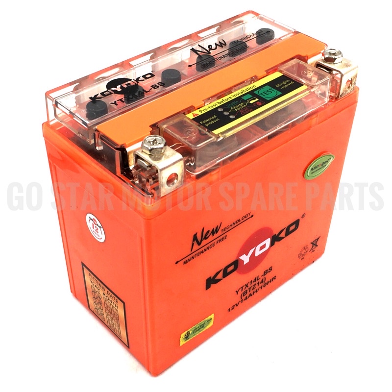 (WARRANTY 1 YEAR) KOYOKO Motorcycle Battery Bateri RXZ LC135 Y125 Y110 ...
