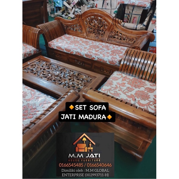 🔥OFFER🔥SET SOFA JATI MADURA🔥FREE DELIVERY🔥 | Shopee Malaysia