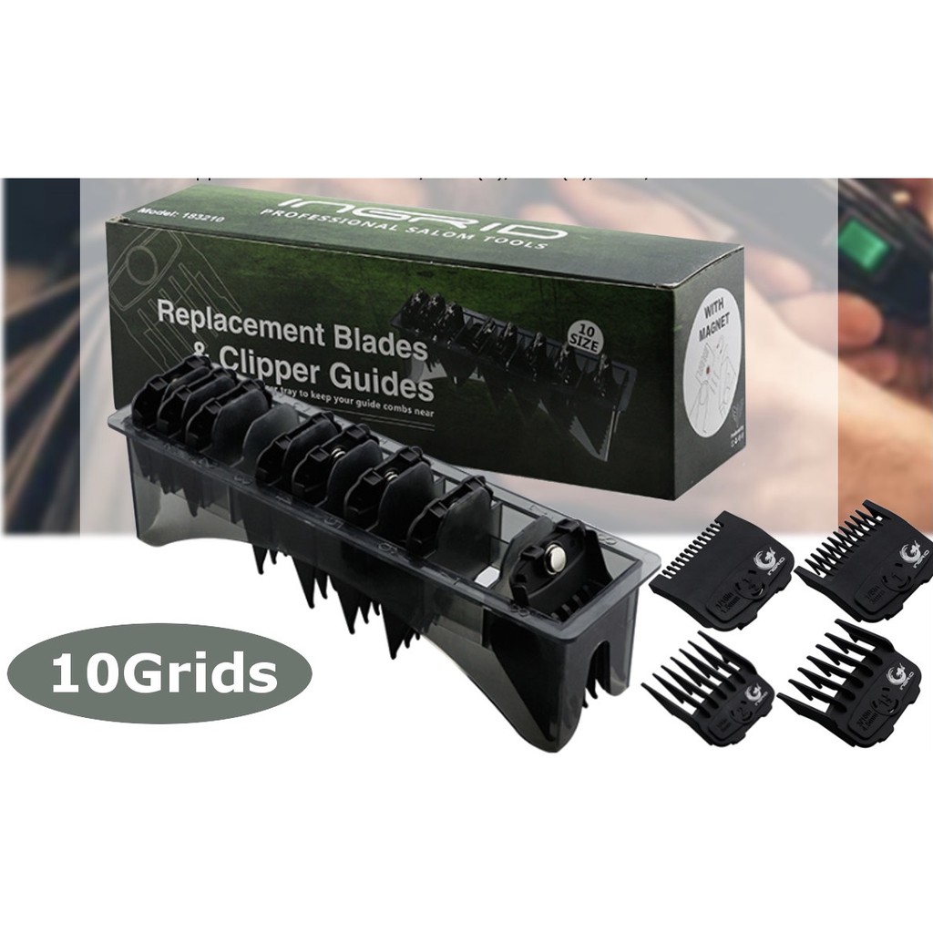 INGRID Magnetic Clipper Guard Guide Comb Professional Magnetic 10pcs ...
