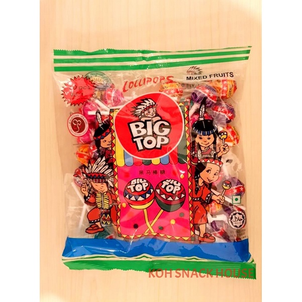 Big Top Lollipop 50pcs (Mixed Fruits) | Shopee Malaysia