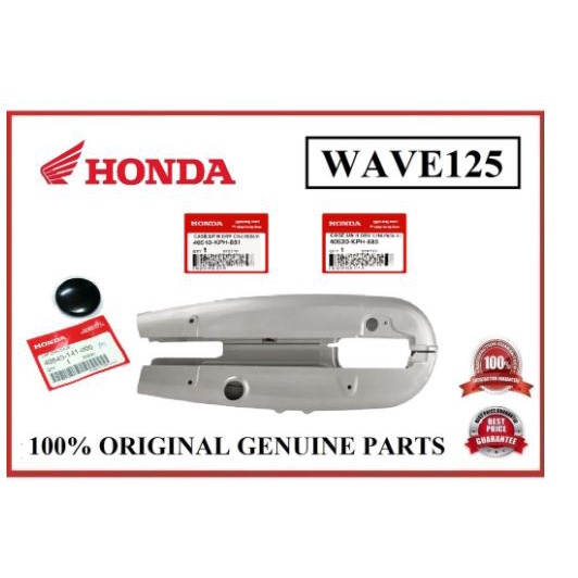 (100% ORIGINAL) HONDA WAVE125 CHAIN CASE + RUBBER ASSY SET COMP PETI ...
