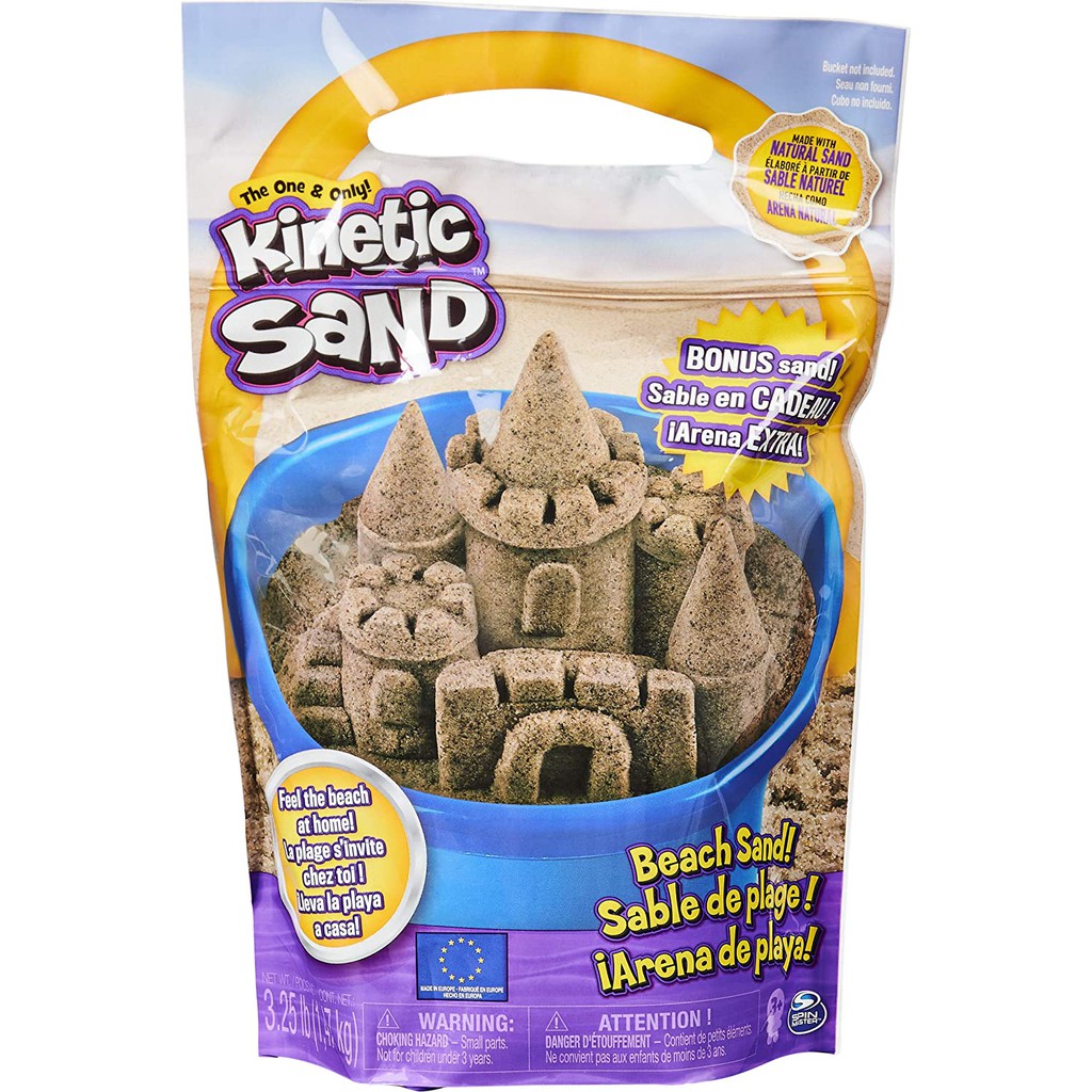 Spin Master Kinetic Sand Beach Sand 3 lbs. | Shopee Malaysia
