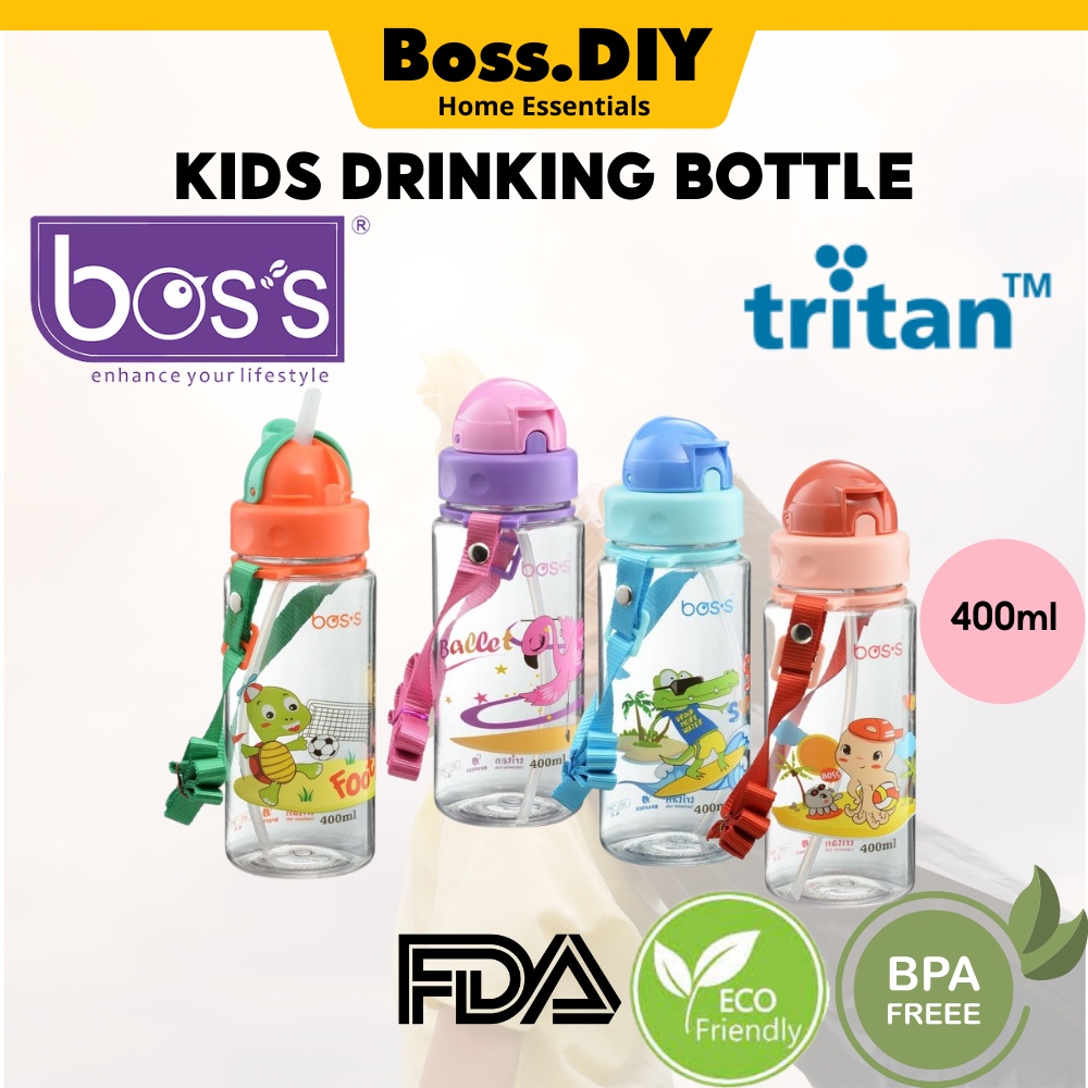 BOS'S 400ml BPA-Free Kids Drinking Tritan Bottle / Kids Tumble / Baby Tumbler / Bekas Air Kanak ...