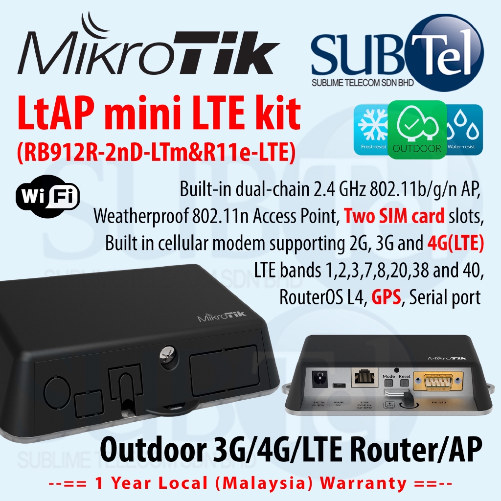 MikroTik LtAP mini LTE kit - Wireless AP with International LTE modem ...