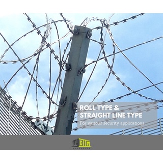 RAZOR BARBED WIRE GI 500mm/700mm/1000mm/100m (Roll & Straight Type ...