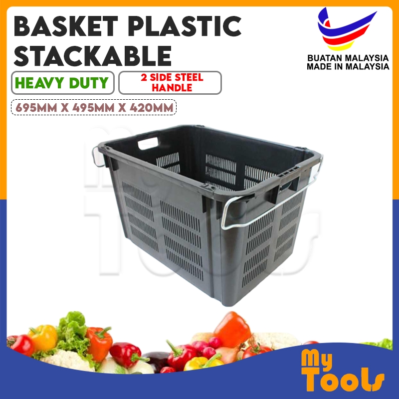 Mytools 9901 Industrial Storage Container Basket Plastic Stackable ...