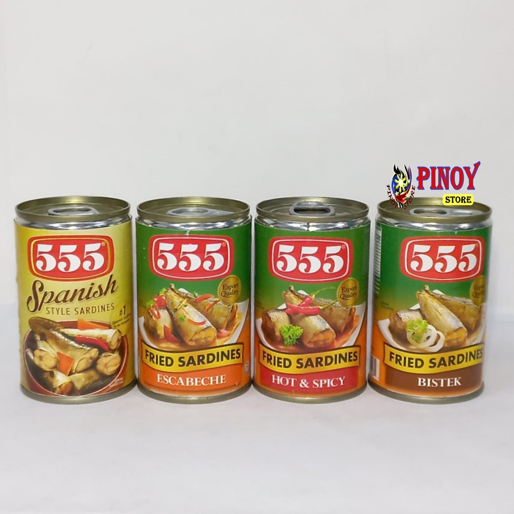 555 TUNA FRIED SARDINES AND SPANISH SARDINES 155G | Shopee Malaysia