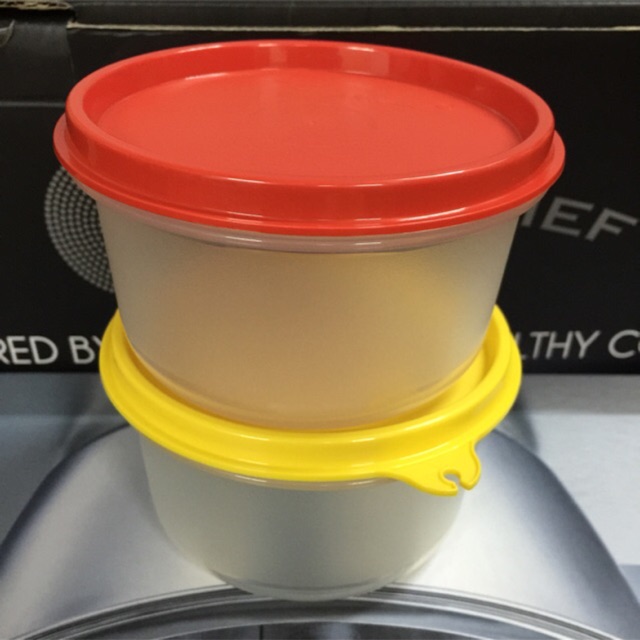 Tupperware Design C - Round Keeper (1)pc 380ml (Clearance abit yellow ...