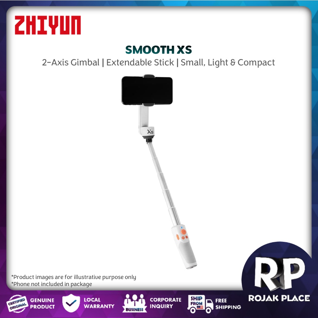 ZHIYUN SMOOTH XS Smartphone Selfie Stick Gimbal 2-Axis Adjustable ...