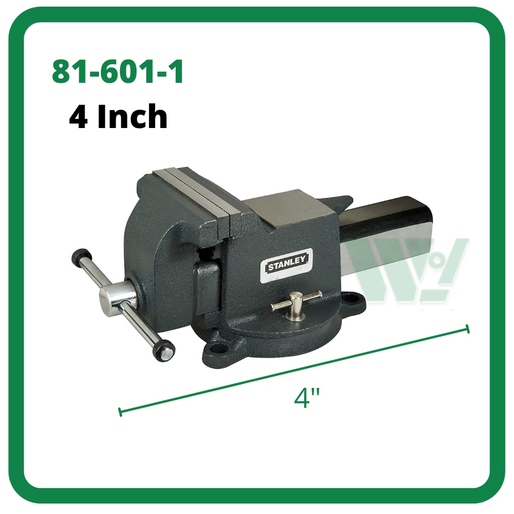 STANLEY Original 4"- 6" Rotatable Cast Iron Steel Bench Vice With ...