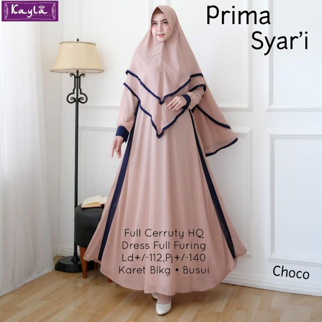 Prima set chiffon ( dress+tudung) | Shopee Malaysia