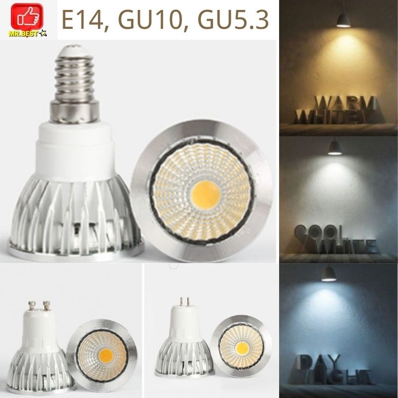 GU10/GU5.3/E14 LED BULB 3W COB 3000k WARM WHITE/ 4000K COOL WHITE ...