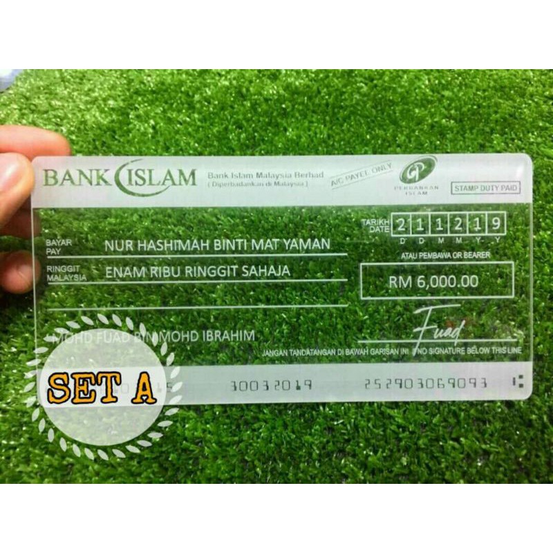 Mock Cheque Exclusive | Shopee Malaysia