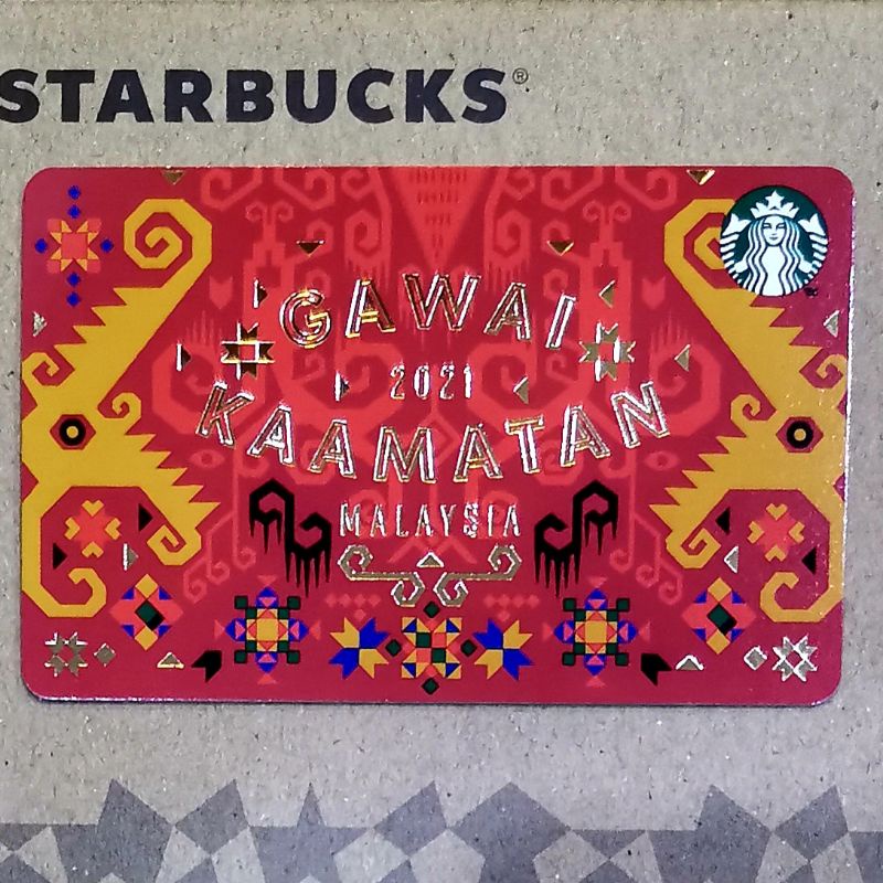 ORIGINAL Starbucks Malaysia Rewards Card 2021 Hari Gawai Dayak Kaamatan ...