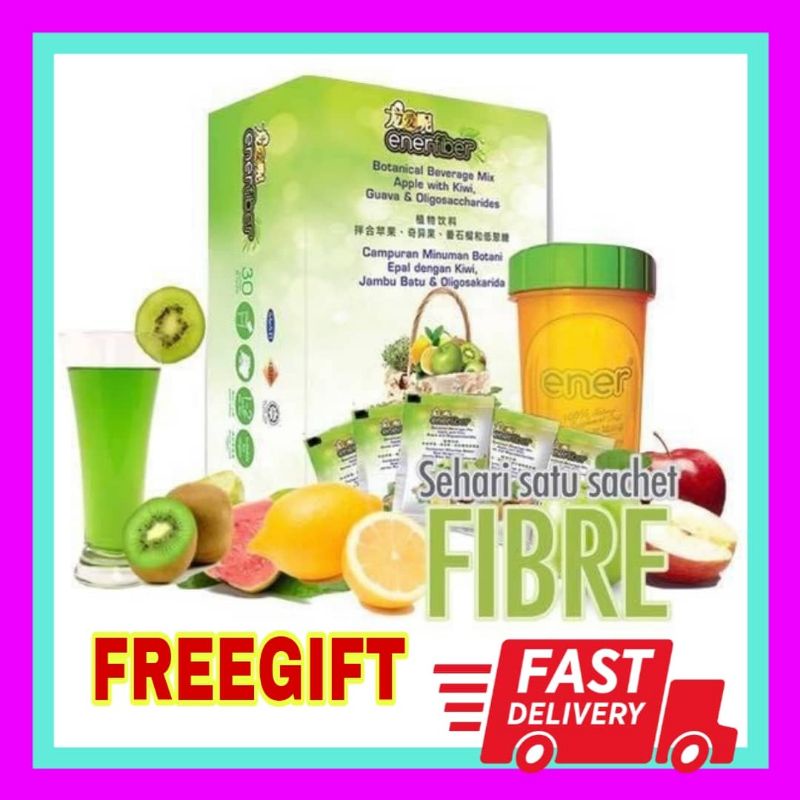 ENERFIBER ORIGINAL - 30 SACHETS PER BOX + free shaker | Shopee Malaysia