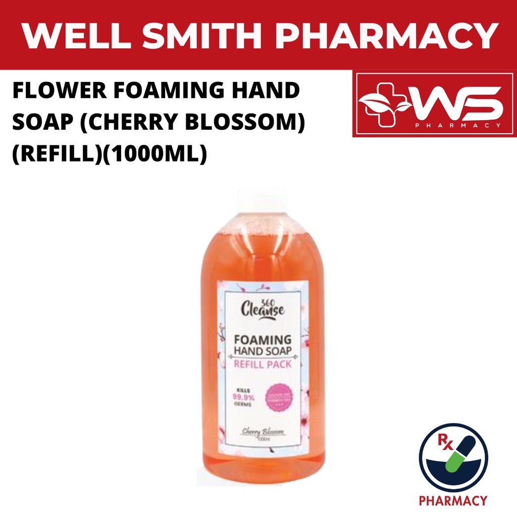 FLOWER FOAMING HAND SOAP (ENGLISH PEAR/CHERRY BLOSSOM) 1000ML ( REFILL ...