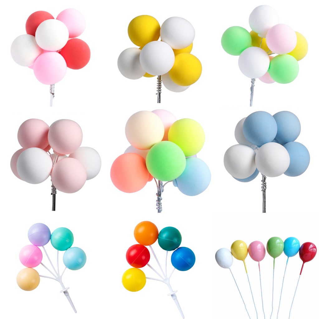 Colorful Clay PVC Balloon Topper Cloud Topper Rainbow Topper Cake ...