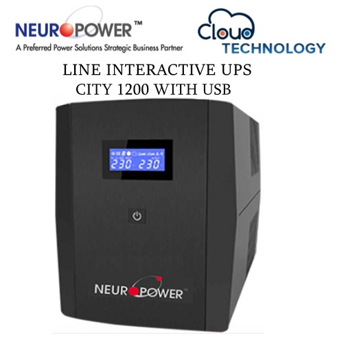 NEUROPOWER CITY 1200 WITH USB 1200VA LINE INTERACTIVE BACKUP BATTERY ...