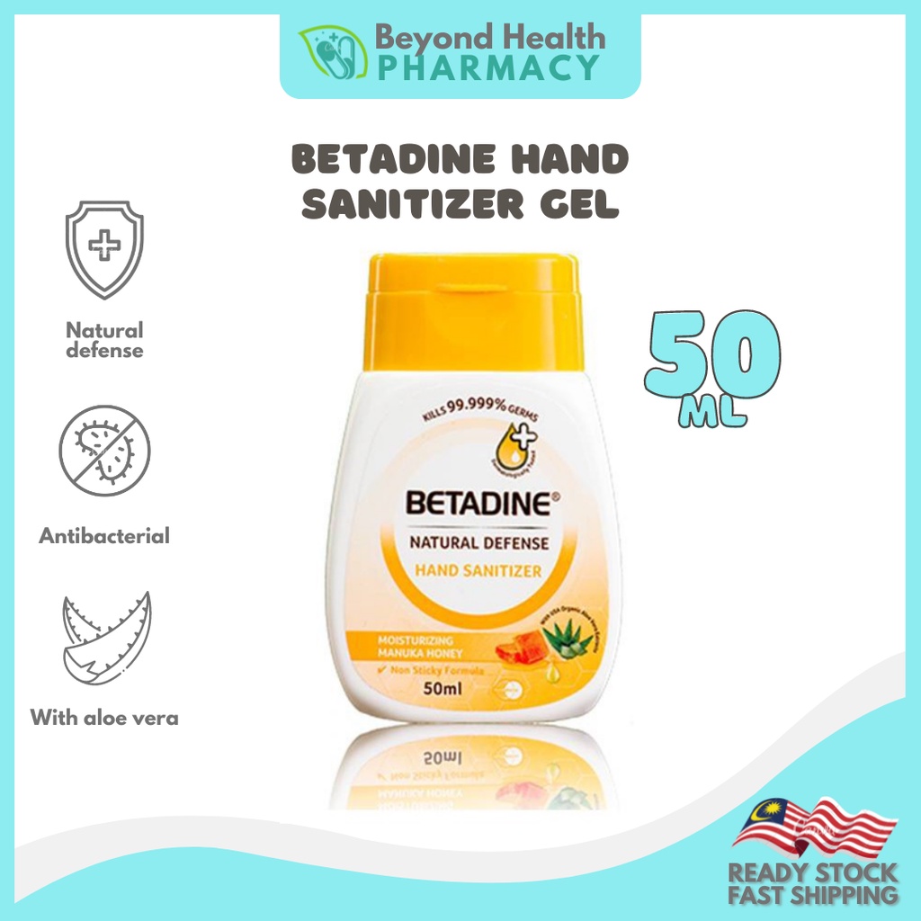 Betadine Natural Defense Hand Sanitizer (50 mL) | Shopee Malaysia