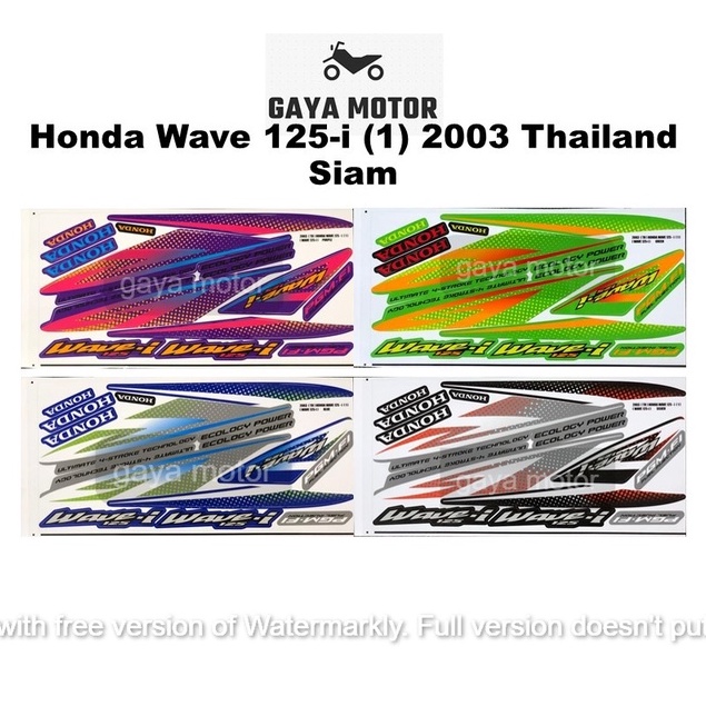 Honda Wave 125-i (1) 2003 Thailand Siam Body Sticker | Shopee Malaysia