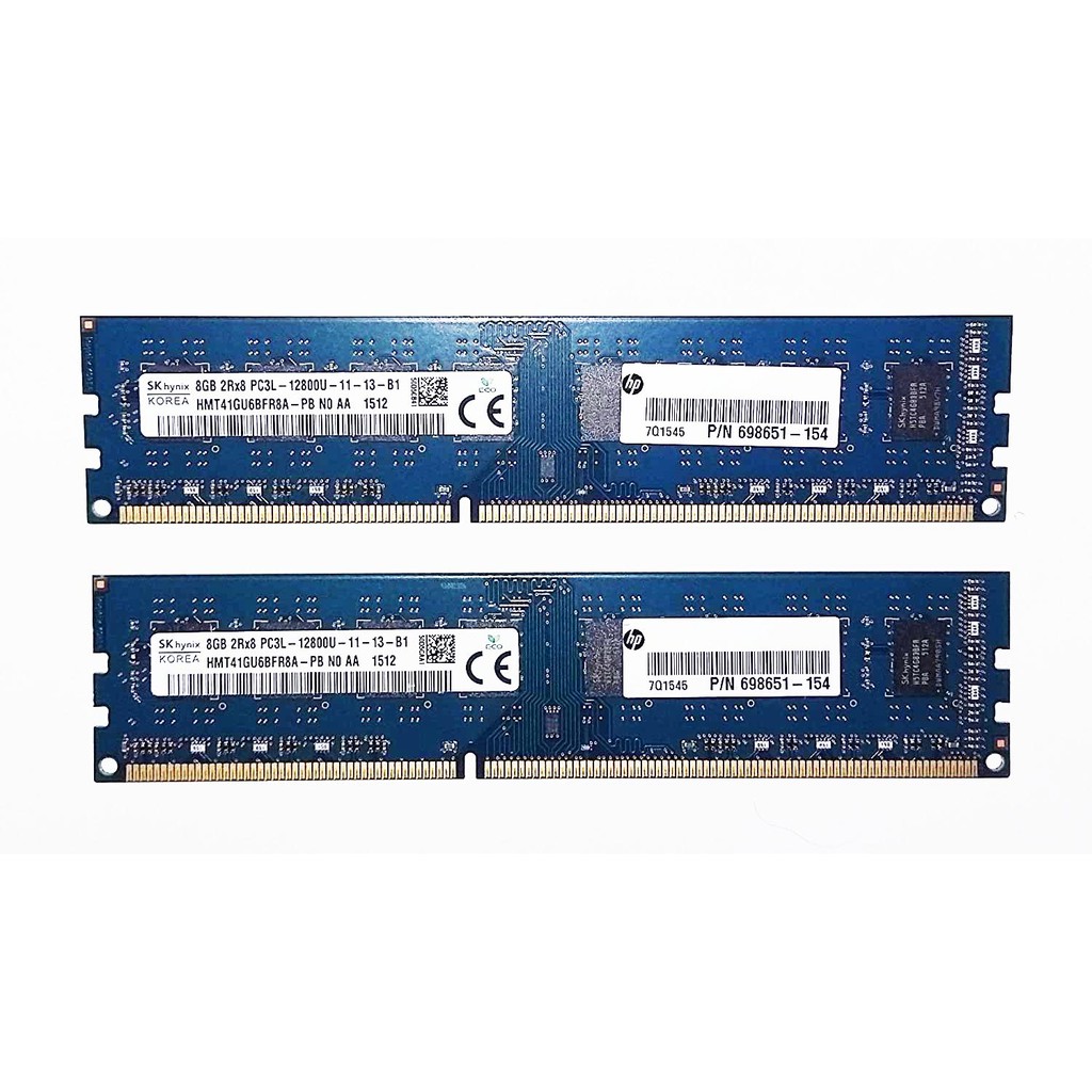 SK Hynix KOREA 8GB DDR3 1600MHz UDIMM PC3L 12800U Dual Rank x8 Module HMT41GU6BFR8A-PB Desktop ...