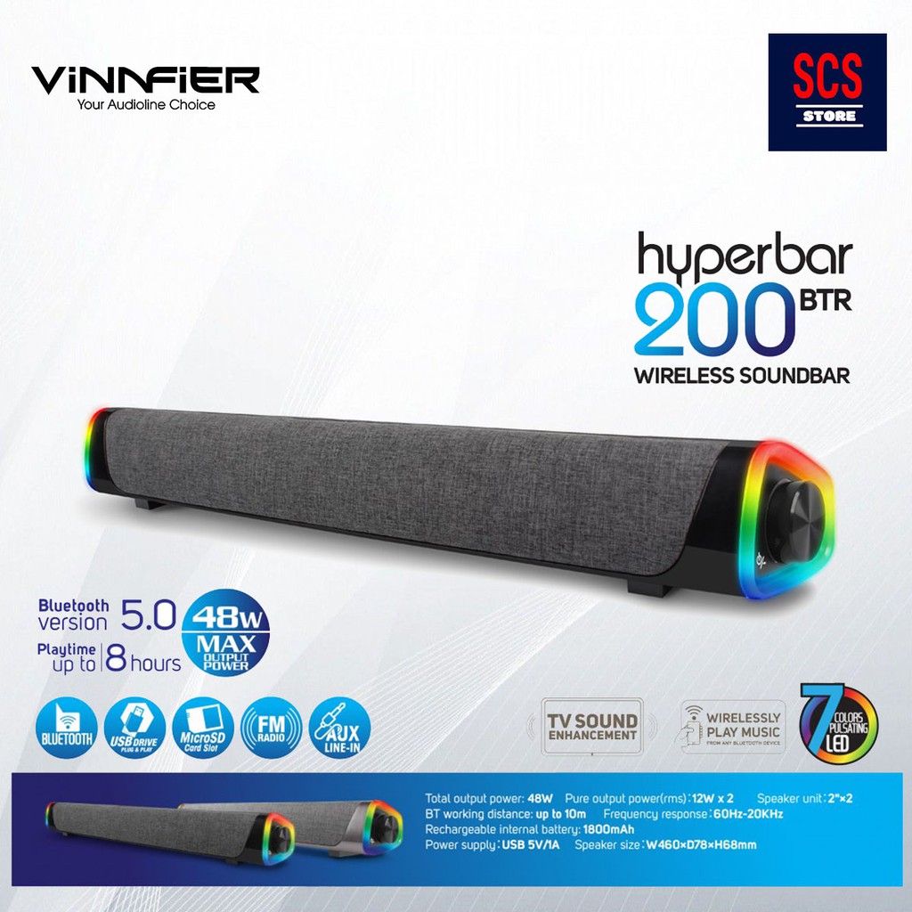 Vinnfier Hyperbar 200 BTR Wireless Soundbar | Shopee Malaysia