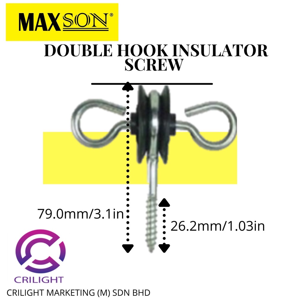 Crilight Maxson Double Hook Insulator (100 Pcs) | Shopee Malaysia