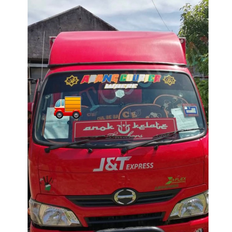 STICKER ABANG COURIER WHERE / STICKER UNTUK LORI CUTTING ORIGINAL SAIZ ...