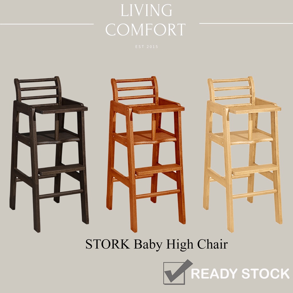 STORK Baby Solid Wood High Chair / Infant High Chair / Kerusi Bayi ...