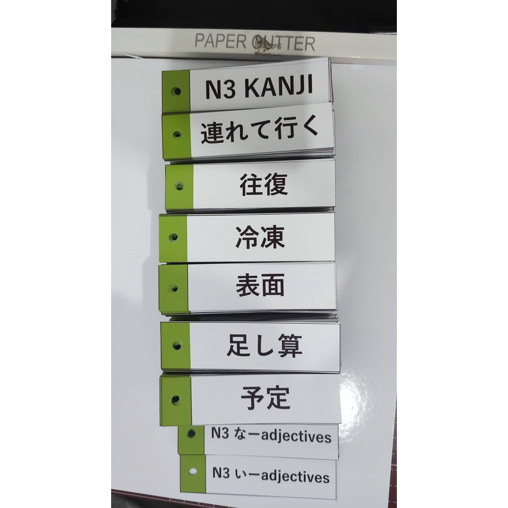 JLPT N3 KANJI, NA & I-ADJECTIVES FLASHCARD | Shopee Malaysia
