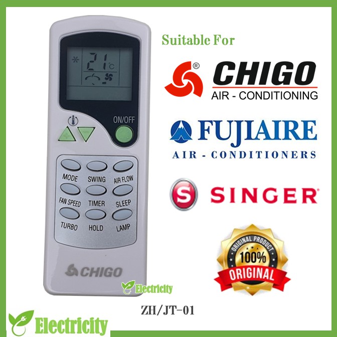 Original Fujiaire/Chigo/Singer Air conditioner Remote Control (ZH/JT01 ...