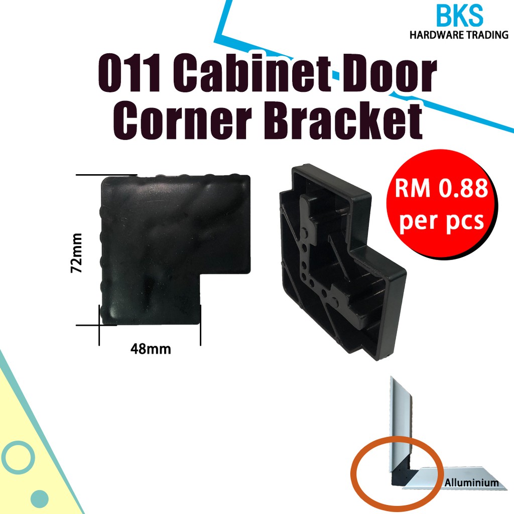 011 Cabinet Door Corner Bracket L-shaped Plastic Bracket (for aluminium ...