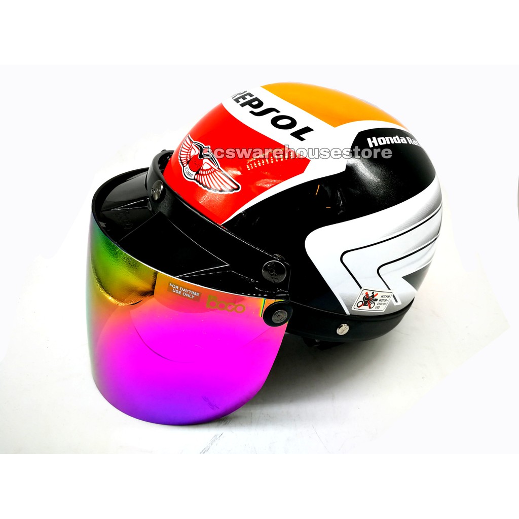 REPSOL MHR III Half Cut Helmet / MHR 3 100% Original Kura EX5 Y110 Y80 ...