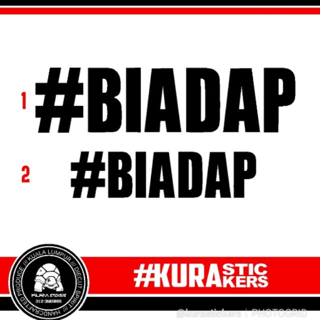 Stiker #BIADAP sesuai untuk kereta dan motor (ready stock) | Shopee ...