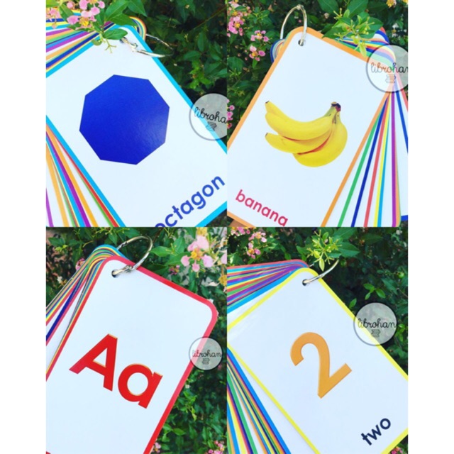 Flash Picture Cards - Alphabet - Numbers - Colors & Shapes - Fruits ...