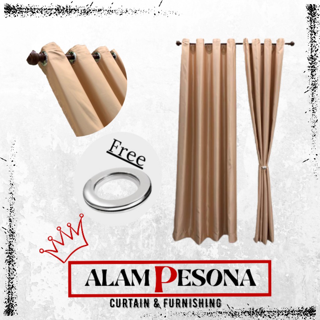 A4 Ready Made Curtain!!! Siap Jahit Langsir ,Langsir RAYA Kain Tebal ...