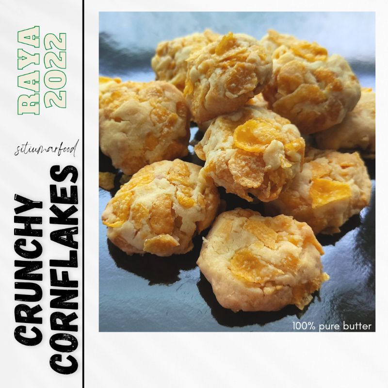 BISKUT RAYA 2022 CRUNCHY CORNFLAKES COOKIES HOMEMADE | Shopee Malaysia