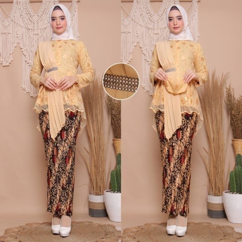 HITAM Amalia SELENDANG KEBAYA SET/FAVORITE KEBAYA/MODERN KEBAYA/Teenage ...
